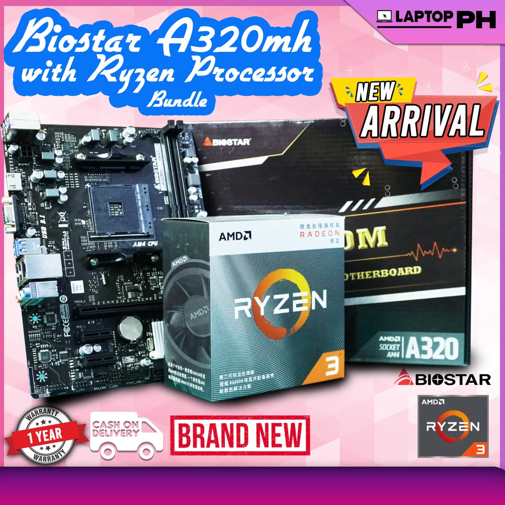 BIOSTAR A320MH Motherboard with Ryzen Processor Bundle | Shopee Philippines