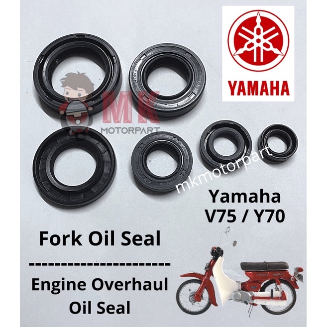 Yamaha V75 / Y70 Engine Overhaul Oil Seal Complete Set / Front Fork Oil ...