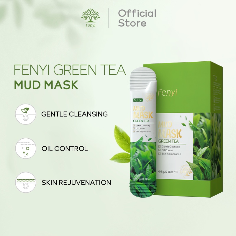 Fenyi Green Tea Mud Mask Remove Blackheads Whitening Pores Acne ...