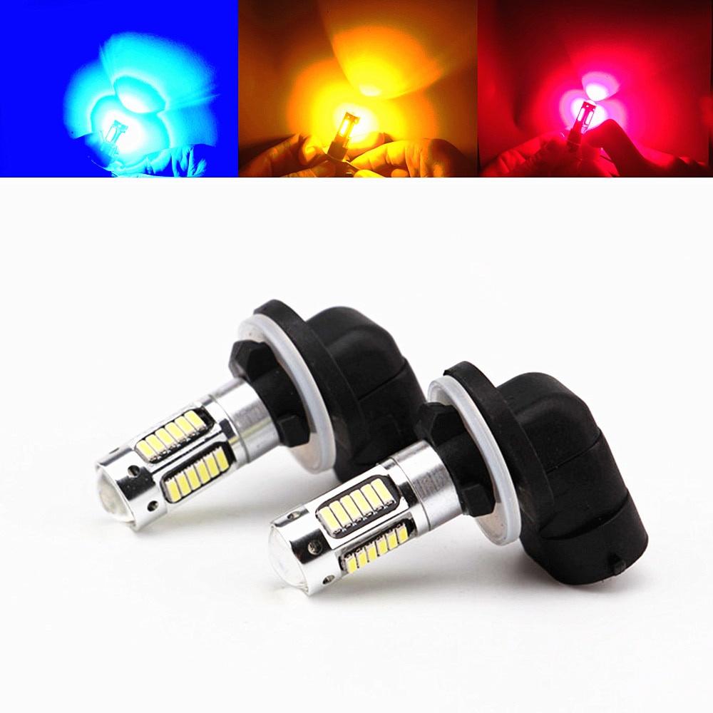 2X H27 881 H27W/2 LED Car Bulbs Fog Lamp 4014 30SMD DRL Daytime Running ...