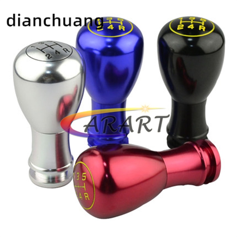 4 Color 5 Speed Universal Car Aluminum Manual Gear Shift Knob Stick ...