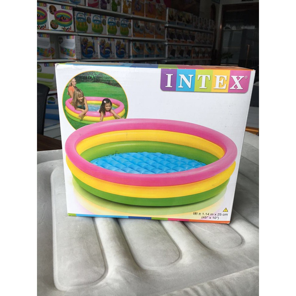Intex Inflatable Swimming Pool for Kids, Medium, 45" x 10" | 34"x10 ...
