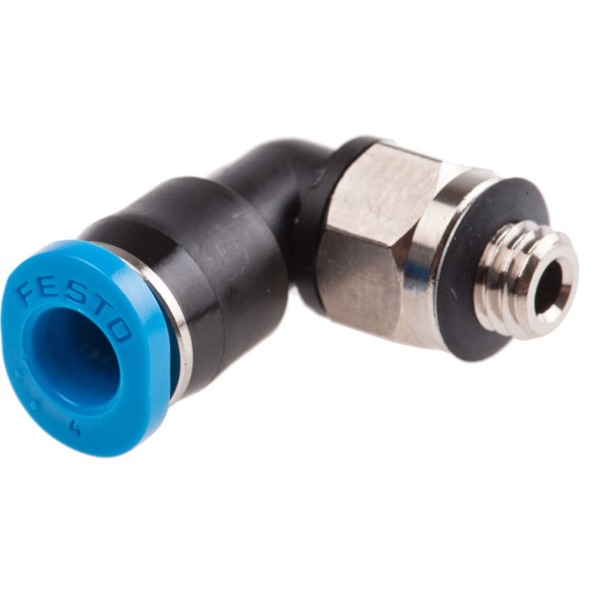 Festo Threaded-to-Tube Pneumatic Elbow Fitting M5 to Push In 4 mm, QS Series, 14 bar | Shopee ...