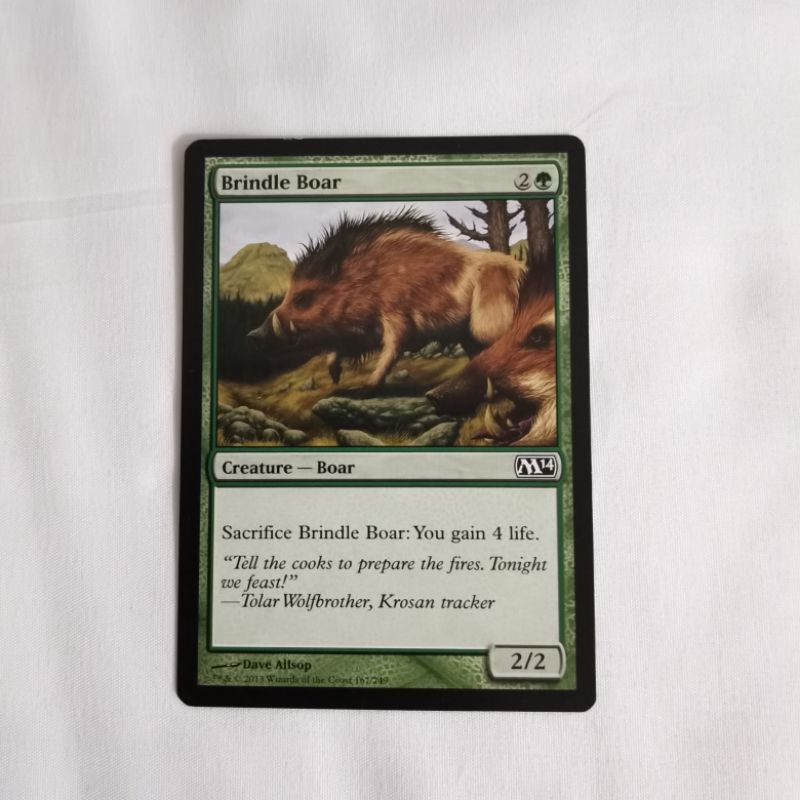 MTG Card BRINDLE BOAR Magic the Gathering Trading Card Game Green ...