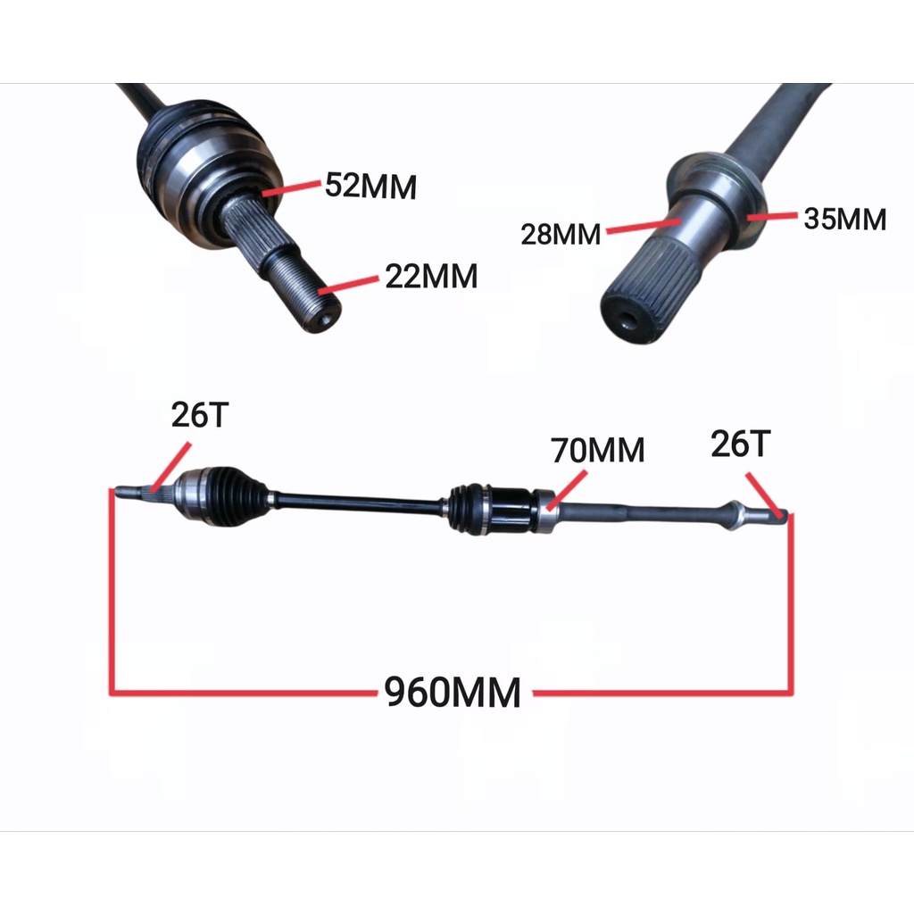 DRIVE SHAFT ASSEMBLY MAZDA 2 MANUAL RIGHT Replacement part no: ( GDT1 ...