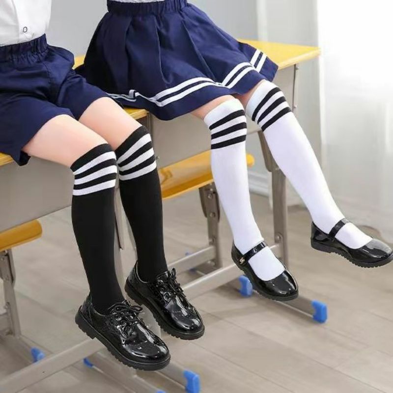 Kids Knee High Socks Long Student School Socks Girls Boys Football ...