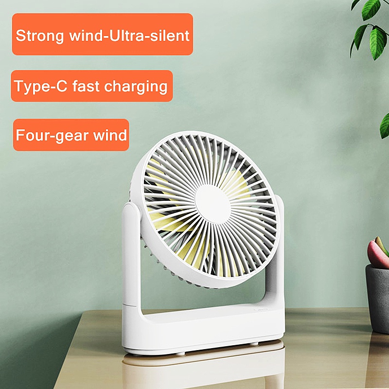Rechargeable Portable Electric Fan USB Mini Multifunction 4000mAh ...