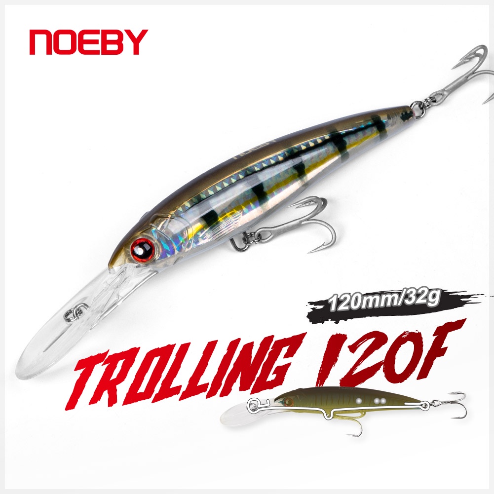 NOEBY 12cm 32g Floating 0-5m Trolling Fishing Lure Minnow Wobbler Hard Bait Fishing Tackle ...