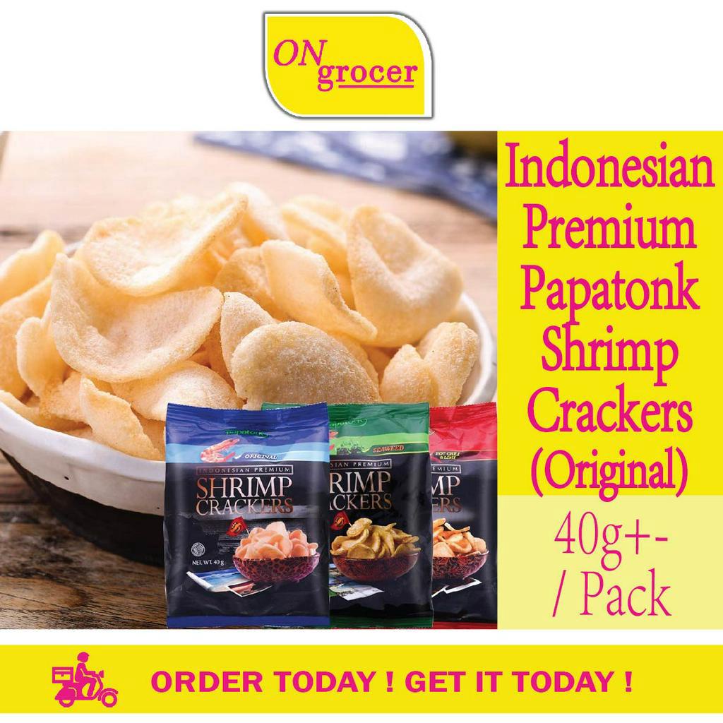 B1323 - Indonesian Premium Papatonk Shrimp Crackers - 40g | Shopee ...