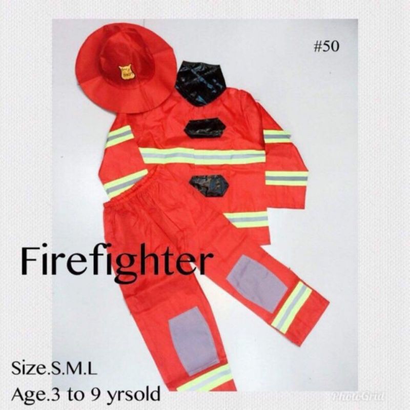 FireMan costume set For Kids (long sleeves,pants,Hat) | Shopee Philippines