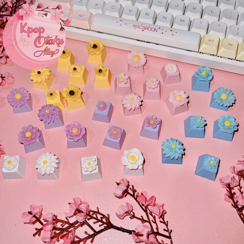 Flower Series Korean Flower Edition Artisan Keycaps | Kpop Otaku Alley ...
