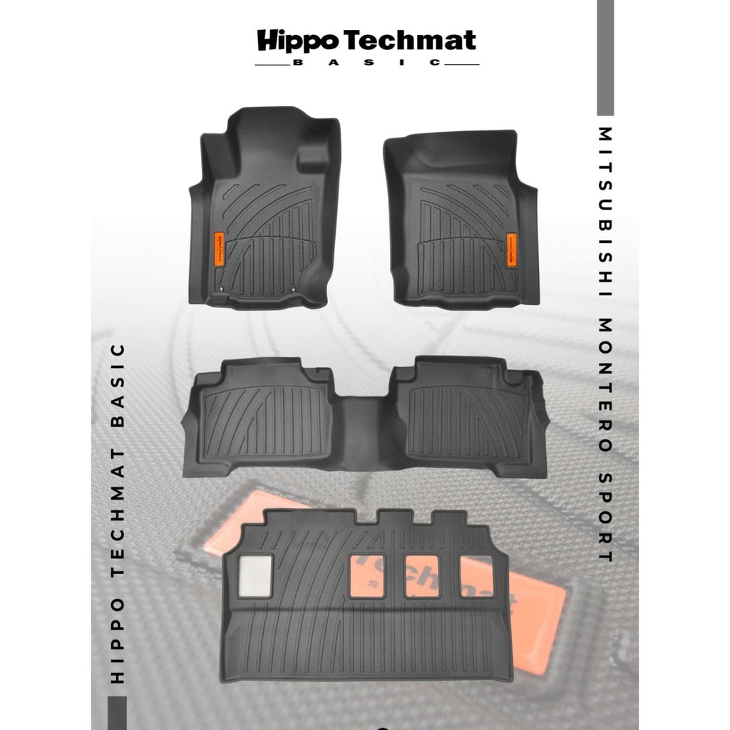 Montero 4x2 Only 2005 to 2025 Hippo Techmat Brand V2 1st-3rd row Deep ...