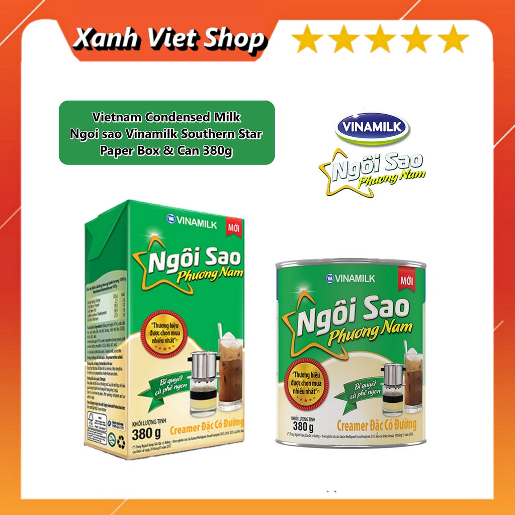 Vietnam Condensed and Fresh Milk Ngoi sao 380g Vinamilk Southern Star ...