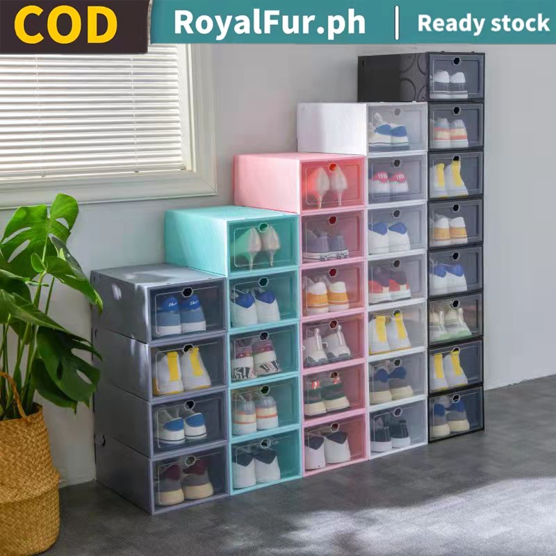 ♪COD♪ Big Size Color Shoe Box Foldable Drawer Case Storage Organizer ...