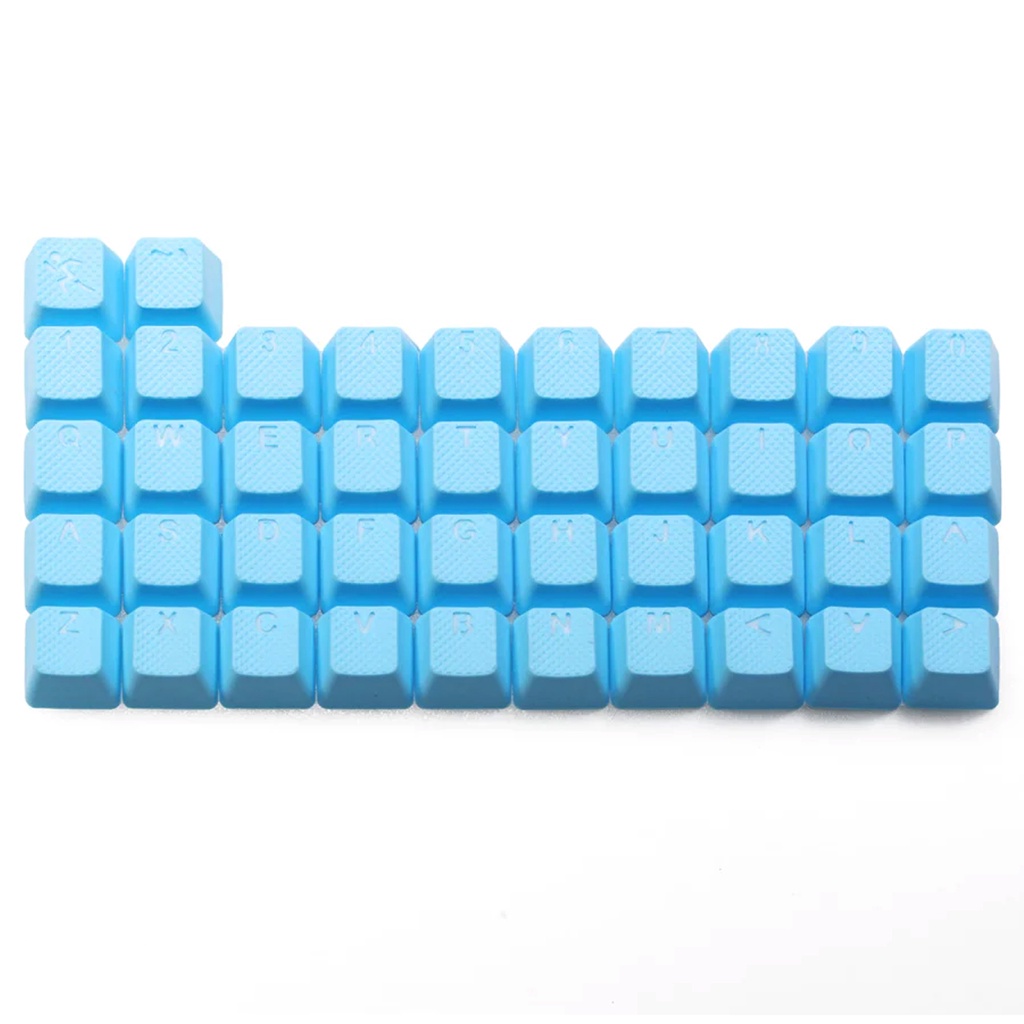 TAIHAO RUBBER GAMING KEYCAP BLUE SET RUBBERIZED DOUBLESHOT CHERRY MX ...
