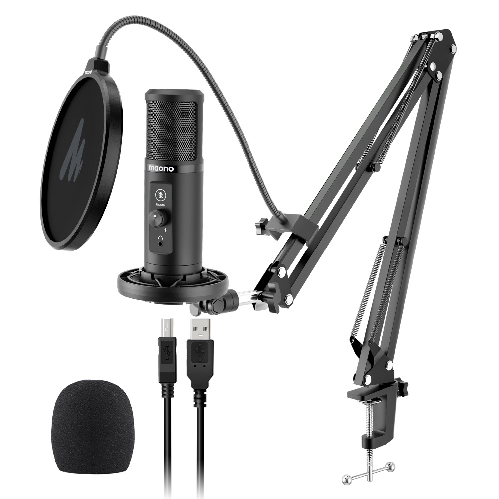 Maono AU-PM422 USB Microphone Zero Latency Monitoring 192Khz/24Bit ...