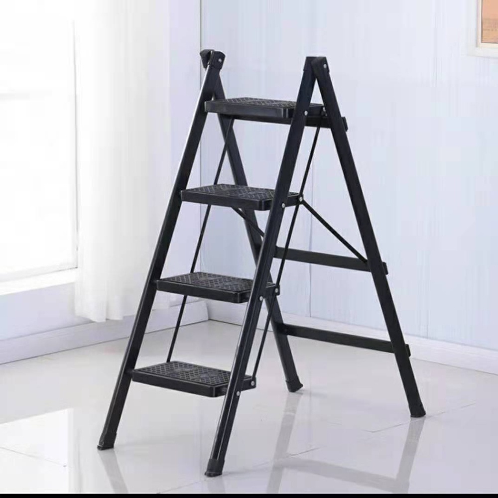 Mini 4 Steps Stool Portable Sturdy Non-Slip Lightweight Foldable Ladder ...
