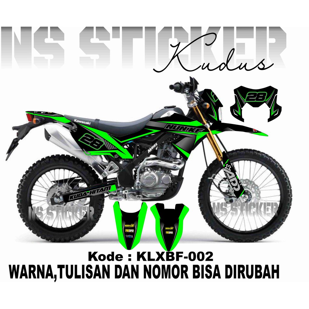 MERAH HIJAU Decal STICKER KLX BF 150 SIMPLE FULLBODY DECAL KLX FULLBODY ...