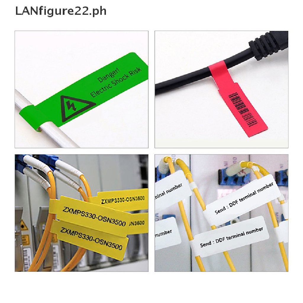 LANfigure 150Pcs/5 Sheets Cable Labels Wire Marking Network Waterproof ...