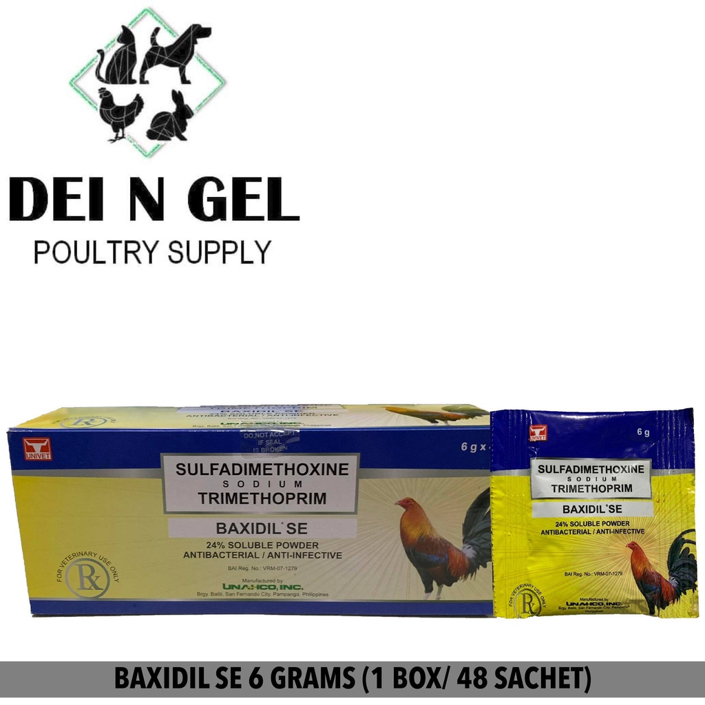 UNIVET BAXIDIL SE 6GRAMS (1 BOX/ 48 SACHET) | Shopee Philippines