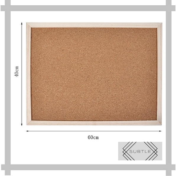 [Subtle] Big Wooden Frame Bulletin Cork Message Board Photo Wall ...