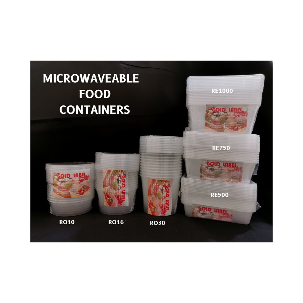 Microwaveable Rectangular Round Food Container Tub (10pcs/pack) RE500 ...