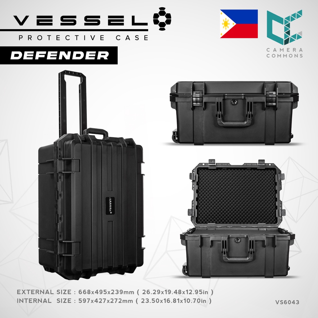 VESSEL DEFENDER VS6043 Portable Hard Case for Photography Equipment ...