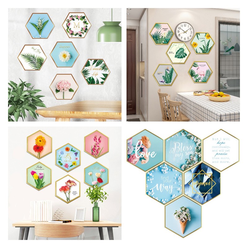 6pc/set 3D picture frame creative Wall sticker | Shopee Philippines