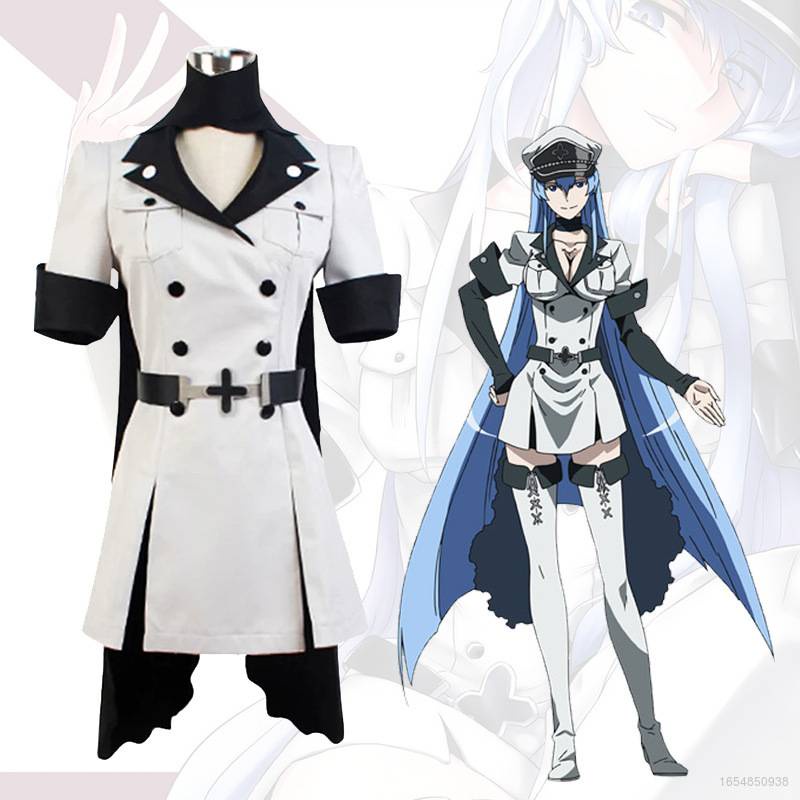 Jason Anime Akame ga KILL Esdeath Cosplay Long Sleeve Jacket Scarf Belt ...