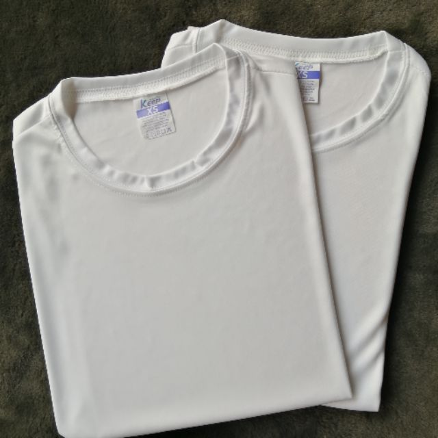 KEEP Active Dry Plain White Shirt For DIY Print office /school /company ...