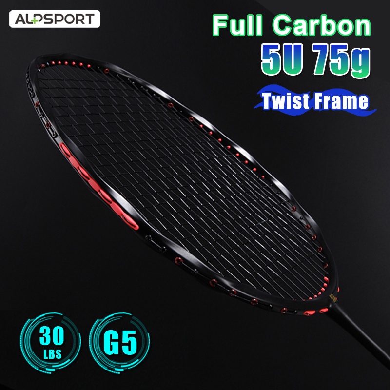 ♀ALP V5-MH twsit bump frame 5U G5 100% carbon fiber badminton racket ...