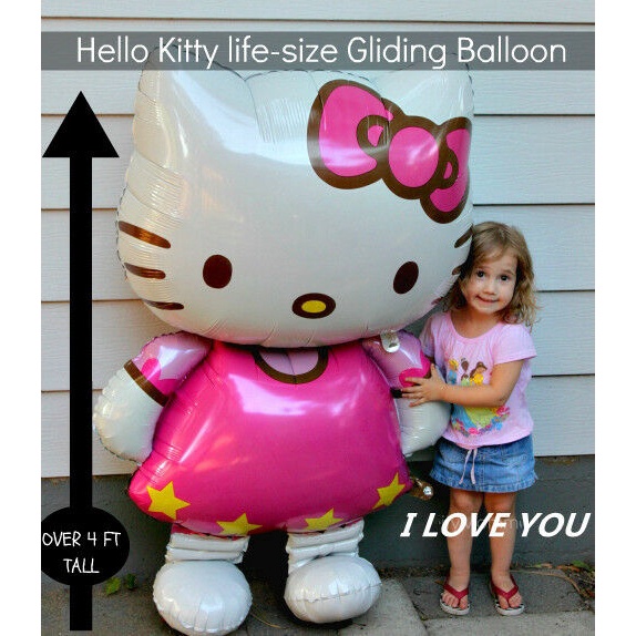 115x70cm Huge Hello Kitty Aluminum Foil Balloon Children's Birthday ...