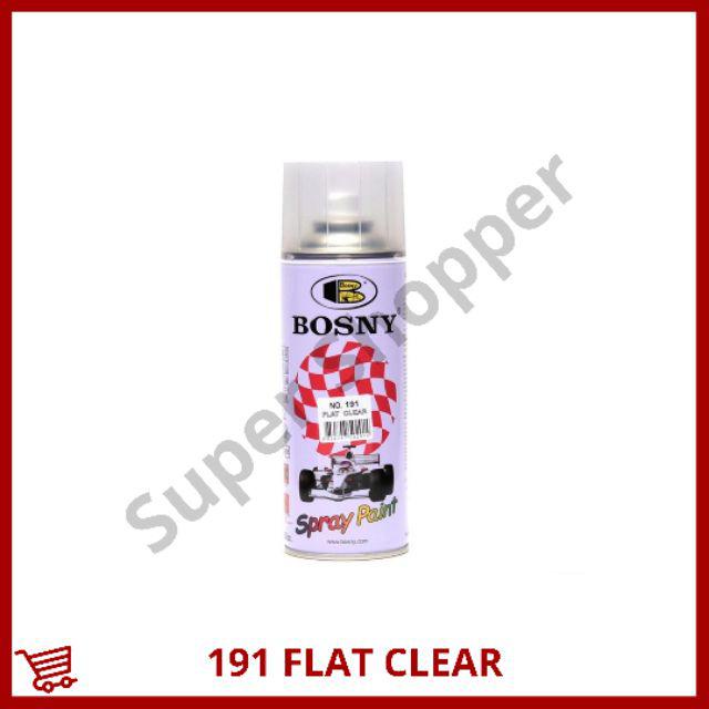 #191 Flat Clear - Matte Topcoat - Bosny Spray Paint 400cc | Shopee ...