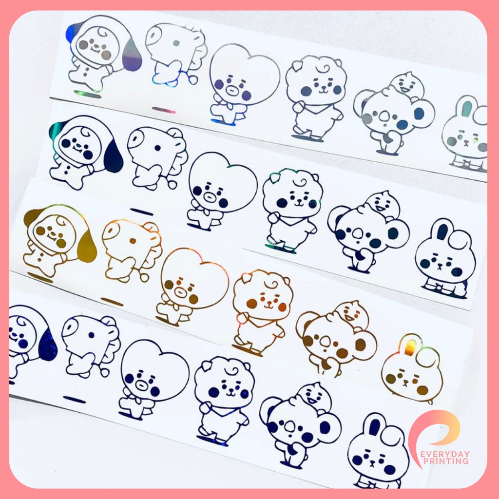BTS 'BT21 Baby' Vinyl Sticker Laptop, Phone Case, Wall, Car Decal ...