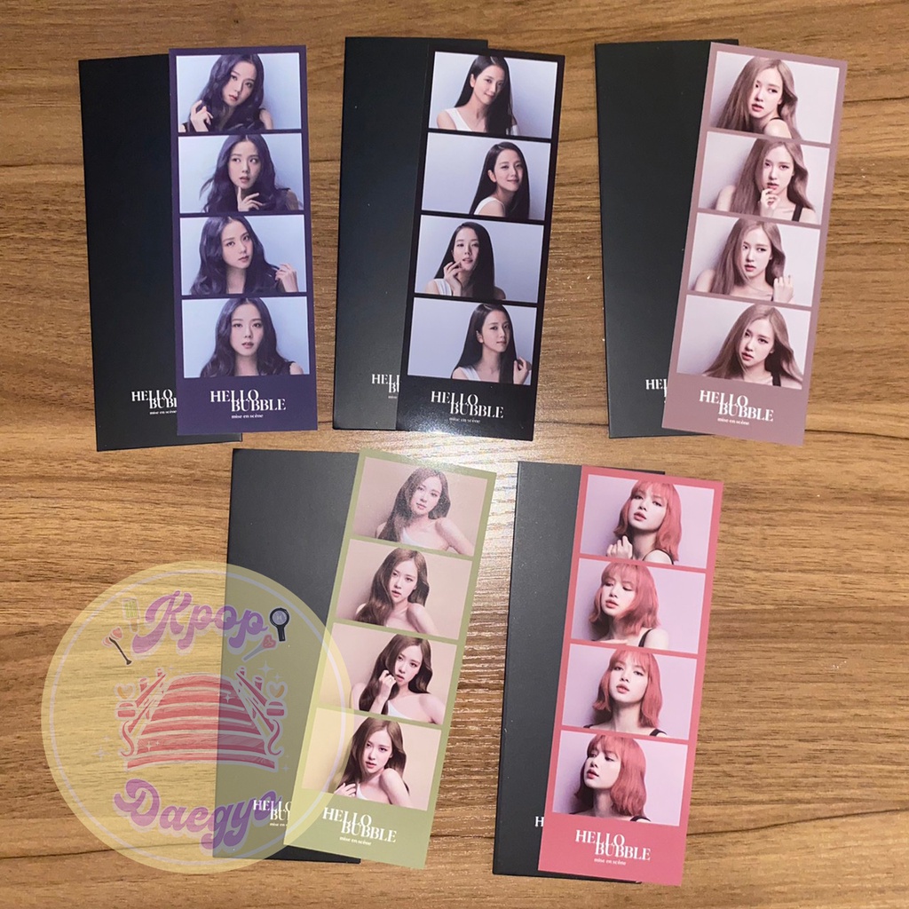 Photocard Hello Bubble Mise en care Blackpink jisoo jennie rose lisa 2022 new photo strip film ...