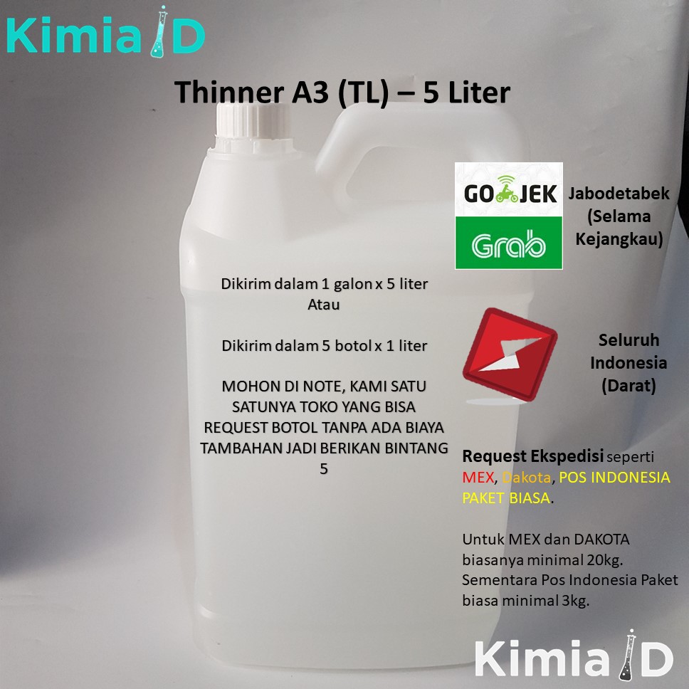 Thinner TL 5 Liter - Thinner - Solvent - Thinner Paint - Epoxy Resin ...