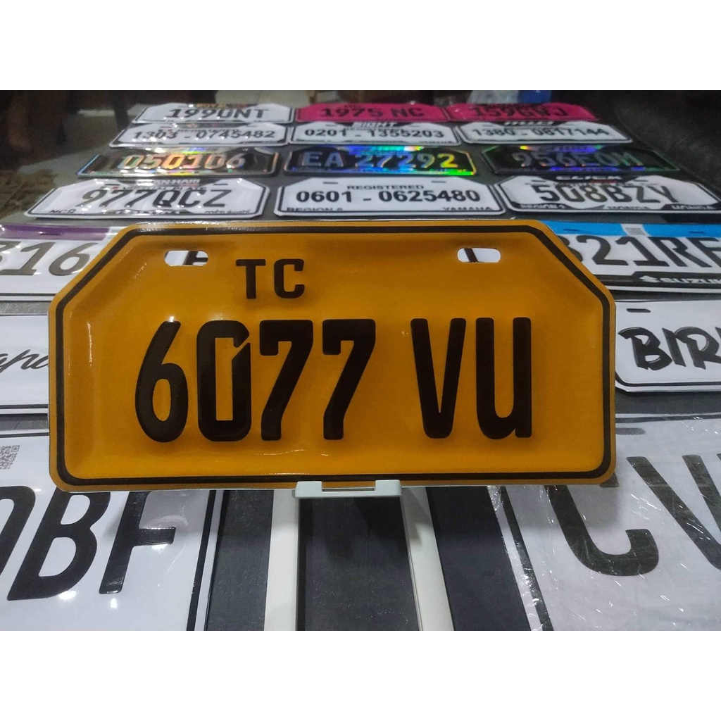 STANDARD MC PLATE (YELLOW PLATE) | Shopee Philippines