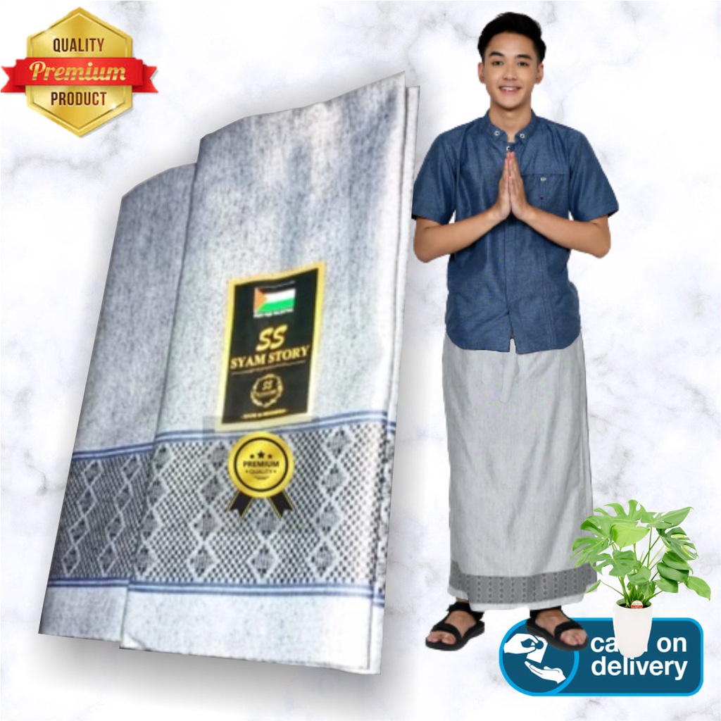 HIJAU PUTIH HITAM Sarong Men Adults And Teenagers Muslim Santri Side ...
