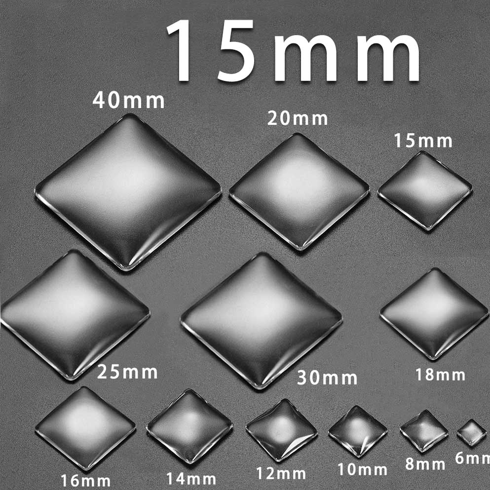 Rectangular Embossed Convex Lens, Transparent Flat Glass, Diy Bracelet ...