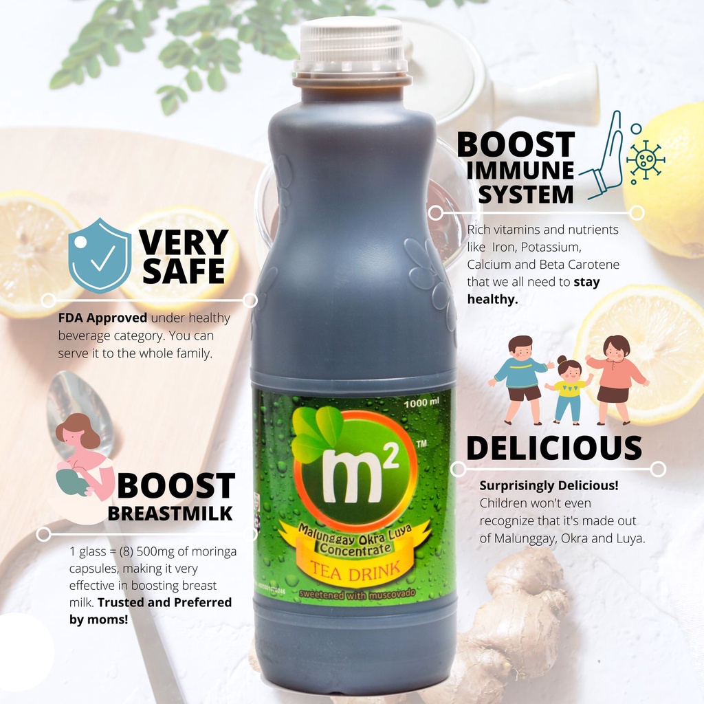 M2 Malunggay Tea Drink Liter Concentrate Breastfeeding Essential ...