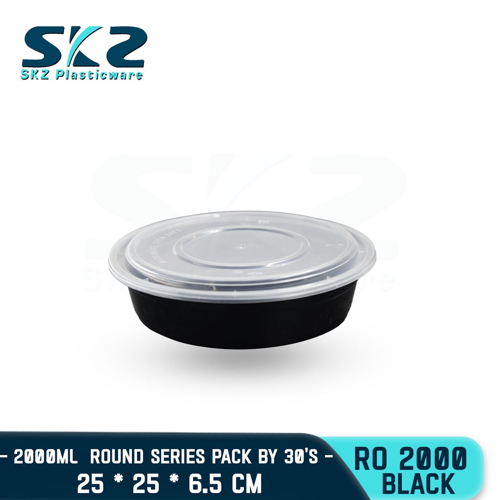 SKZ BLACK CONTAINER ROUND SERIES R02000 2000ml ENVIRONMENTAL FRIENDLY ...
