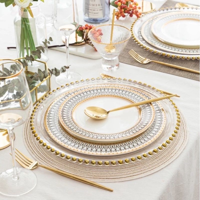 32cm PVC Charger Plate Plastic Tray Wedding Hotel Party Craft Tray ...