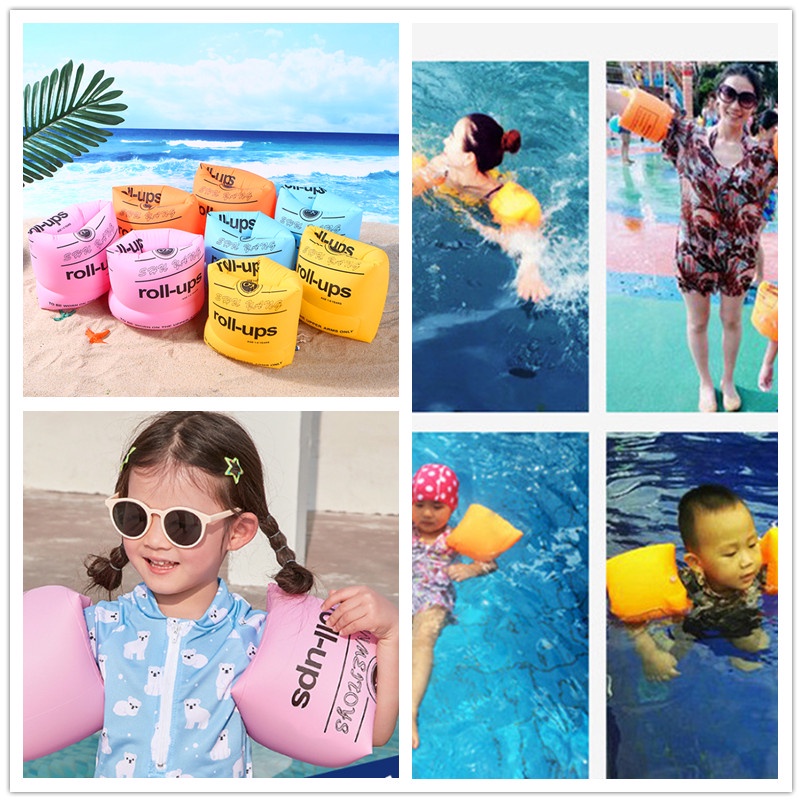 1 pair aldult arm floater swimming arm ring children's inflatable arm ...