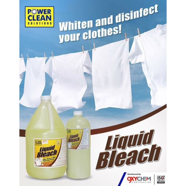 LIQUID BLEACH 1 LITER Odor, Germs & Stain Removing Formula | Shopee ...