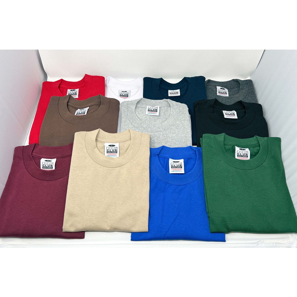 LEGIT PRO CLUB COLORED HEAVYWEIGHT SHORT SLEEVE 100% US COTTON | Shopee ...