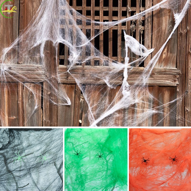 TG Spider Web Halloween Decor with Fake Spider Haunted Cute Suitable ...