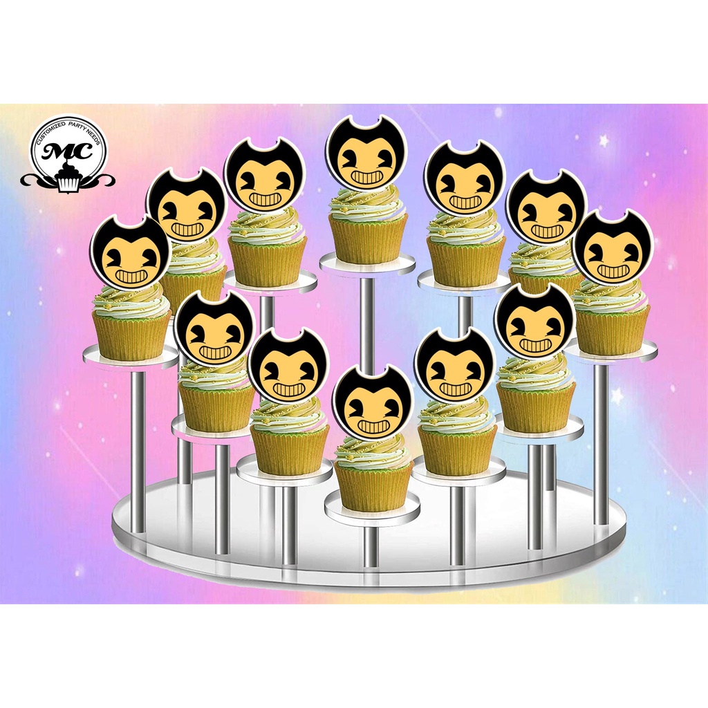 bendy and the ink machine theme cupcake topper | Shopee Philippines