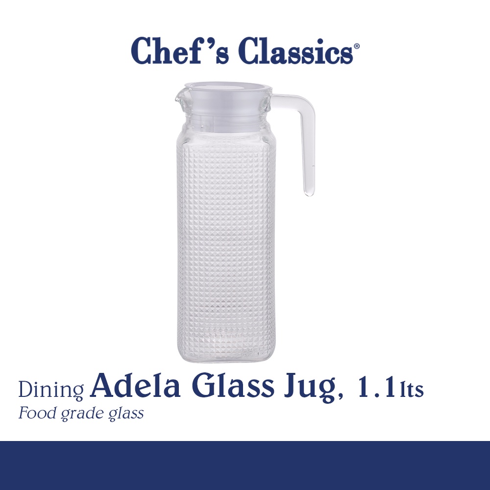 Chef's Classics Dining Adela Glass Jug / Pitcher, 1.1lts | Shopee ...