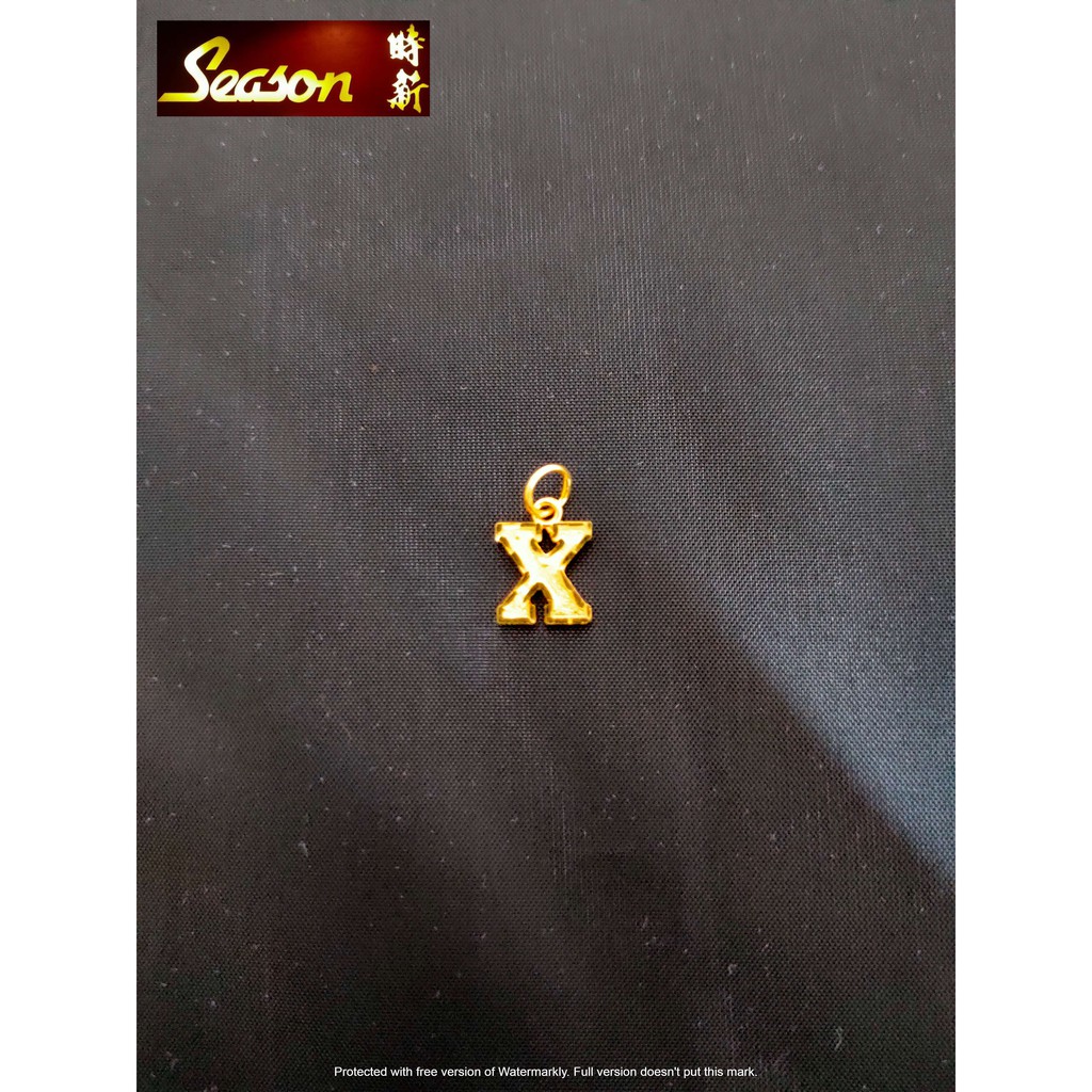 Loket Emas 916 Huruf A-Z 2 / 916 Gold Pendant Alphabet A-Z | Shopee ...