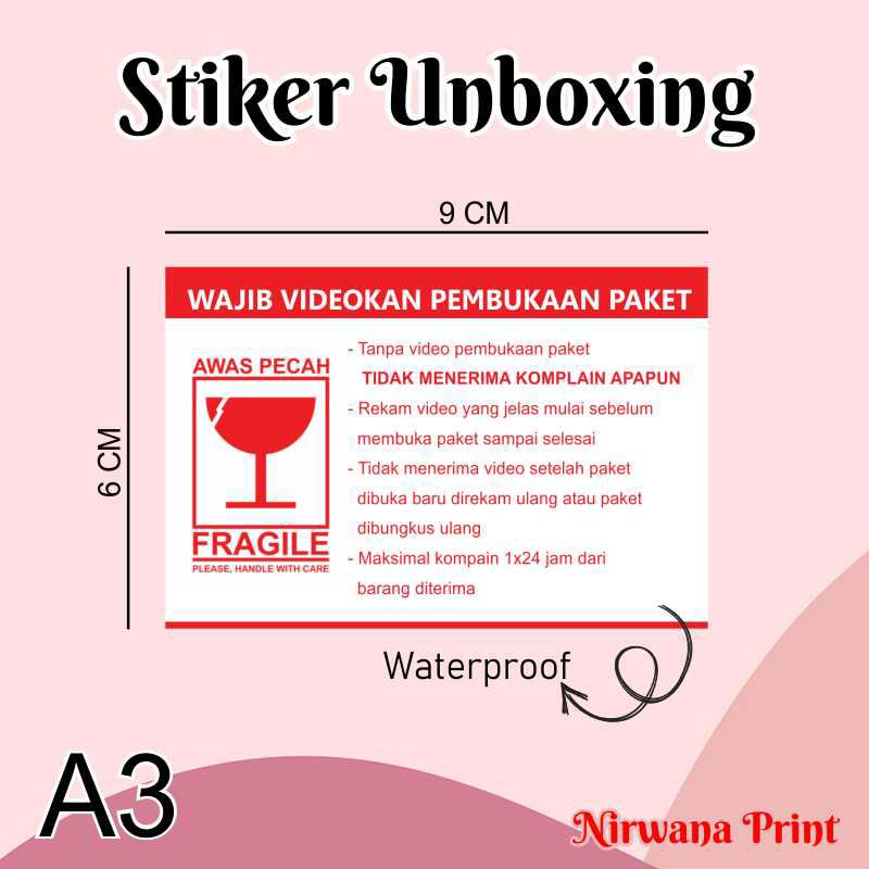 Unboxing Stickers - FRAGILE VIDEO Stickers | Shopee Philippines